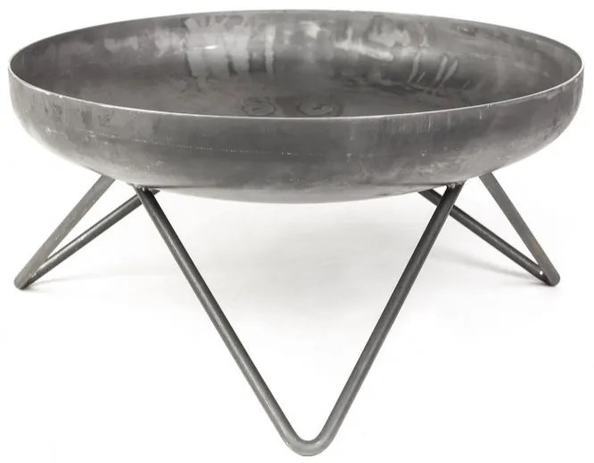 Přenosné ohniště Ø 80 cm kovové V - surové
