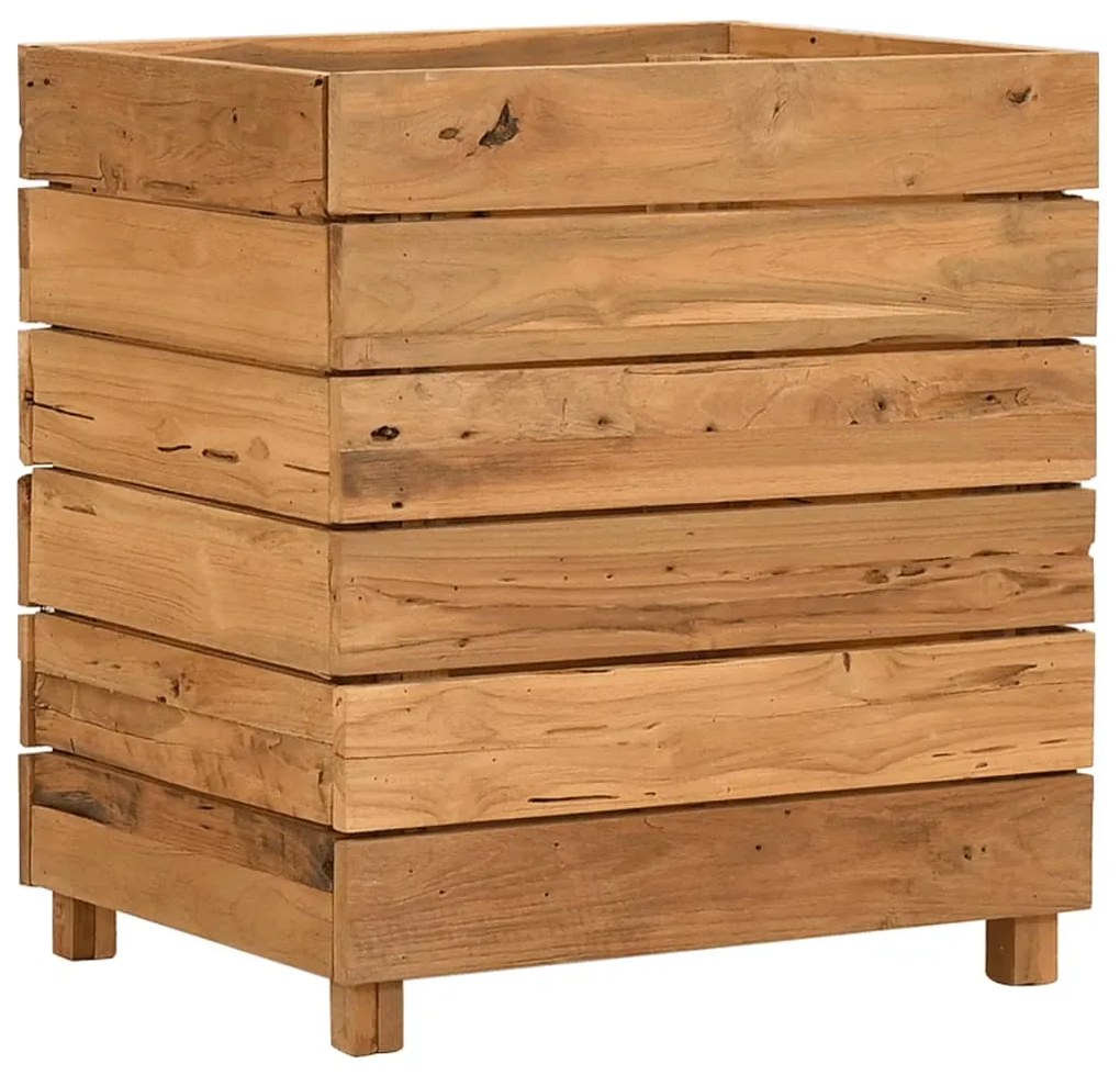 vidaXL Marketos Vyvýšený záhon 50 x 40 x 55 cm recyklované teakové dřevo a ocel
