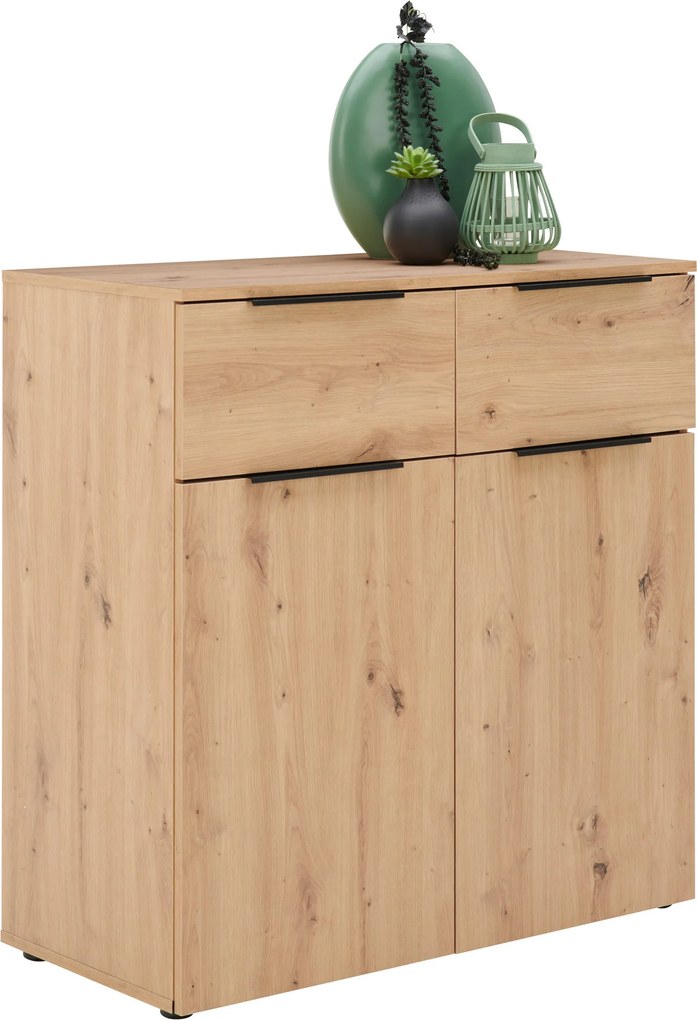 XXXLutz KOMODA, barvy dubu, 91/93/42 cm Xora - Široké komody - 001416000301