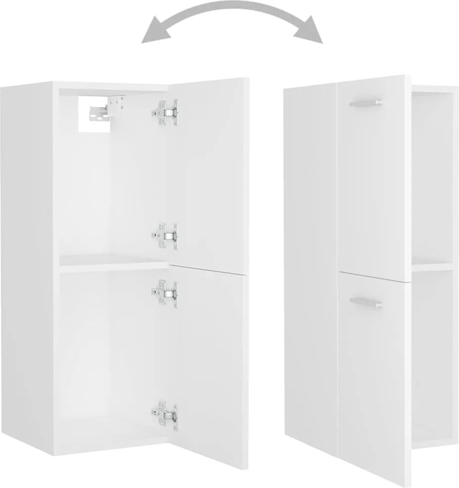 Set koupelnového nábytku bílý kompozitní dřevo 3071180