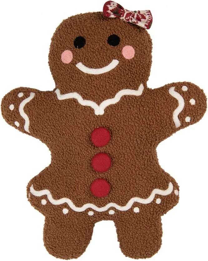 Dekorativní vánoční polštář Perníková holčička Gingerbread - 35*5*44 cm
