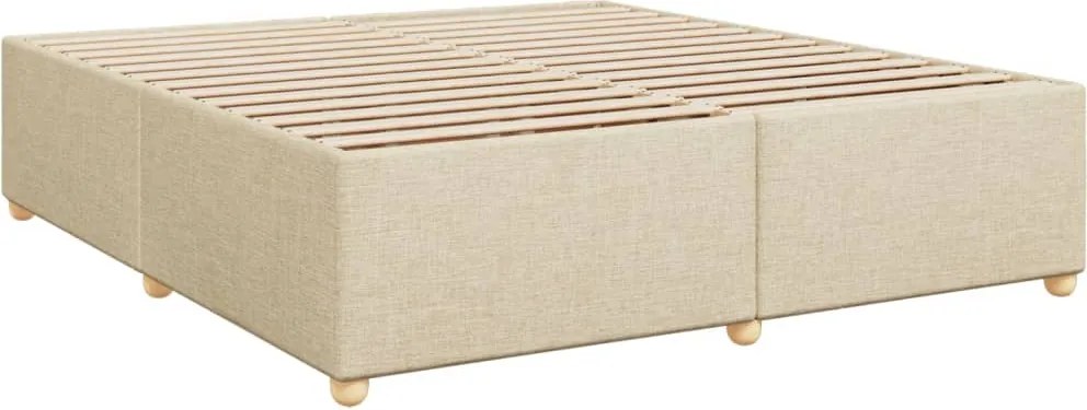 Rám postele bez matrace krémový 200 x 200 cm textil 3284762