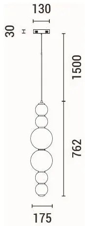 LED Lustr na lanku BLOSSOM LED/24W/230V 3000K