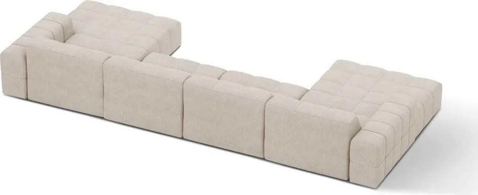 Krémová žinylková rohová pohovka (do "U") Chicago – Cosmopolitan Design