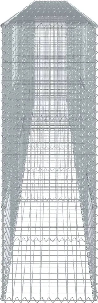 Gabionový koš s víkem 800 x 50 x 150 cm pozinkované železo 3295161