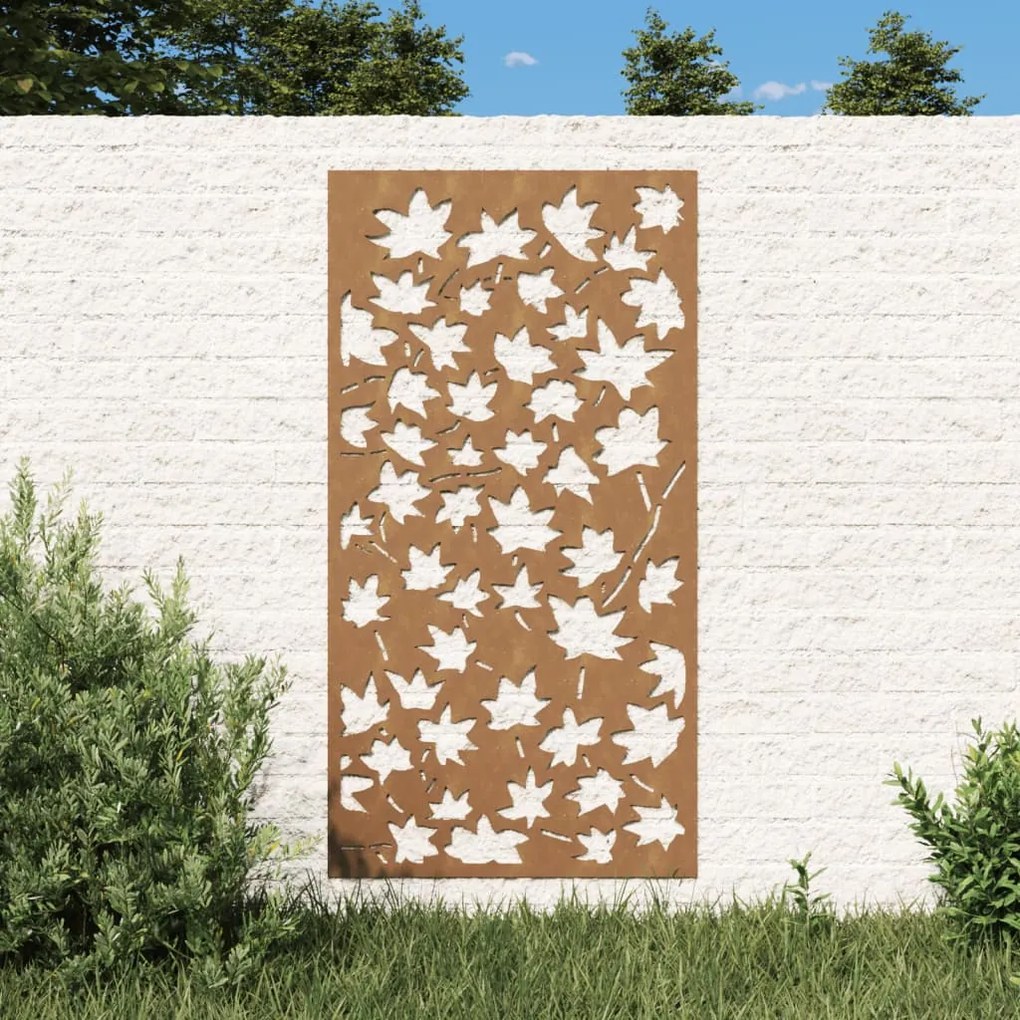 Zahradní nástěnná dekorace 105 x 55 cm corten Javorový list - Default Title