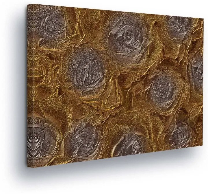 GLIX Obraz na plátně - Stříbrné Květy Růží 80x60 cm