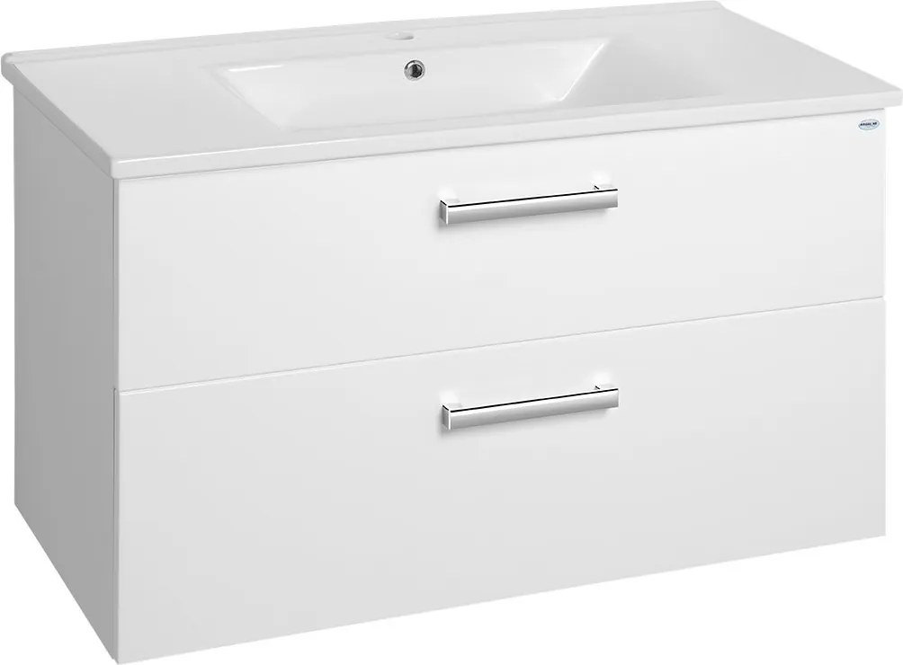 Aqualine Aqualine, VEGA umyvadlová skříňka 100cm, 2xzásuvka, bílá, VG103