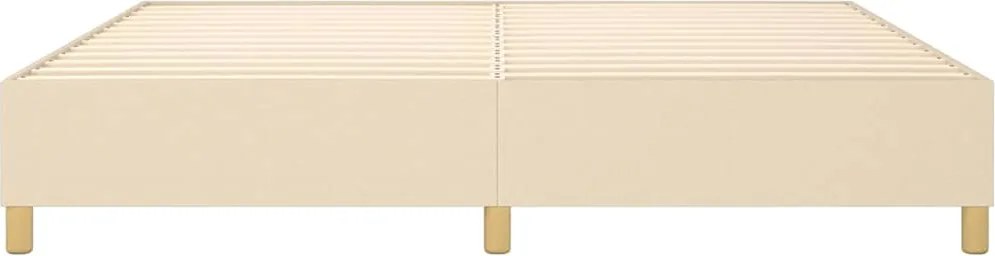 Rám postele s boxspringem krémový 200 x 200 cm textil 3120990