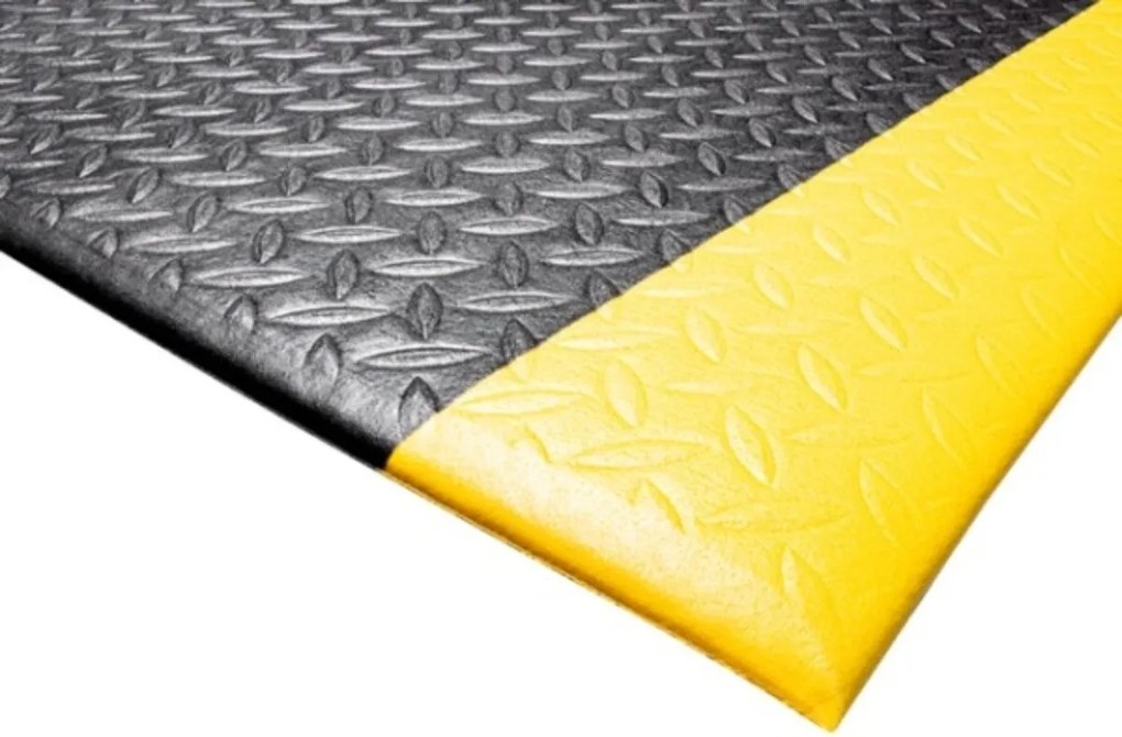 Hamat, Gumová rohožka 650 Base+ Economic black/yellow, 90x150, černá, chodba / předsíň