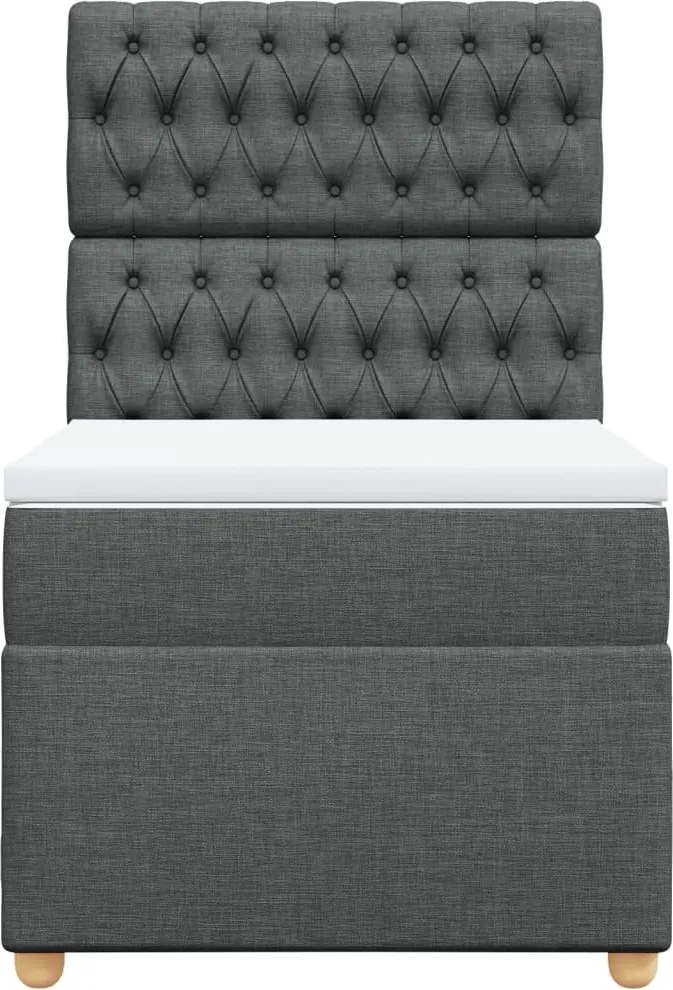 Box spring postel s matrací tmavě šedá 90x190 cm textil 3293443