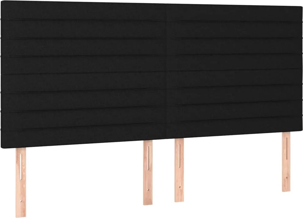 Box spring postel s matrací černá 200x200 cm textil 3137263