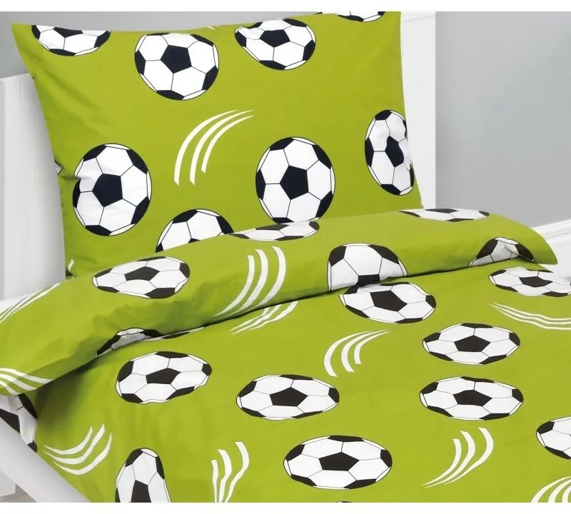 Bellatex Bavlněné povlečení Junior Fotbal, 140 x 200 cm, 70 x 90 cm