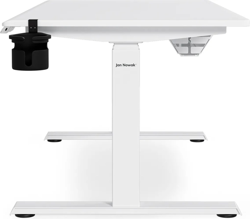 Elektrický stůl s nastavitelnou výškou ergonomický bílý,1400x700 mm: ARIA