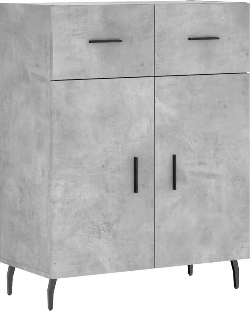 Skříň highboard betonově šedá 69,5x34x180 cm kompozitní dřevo 3199893