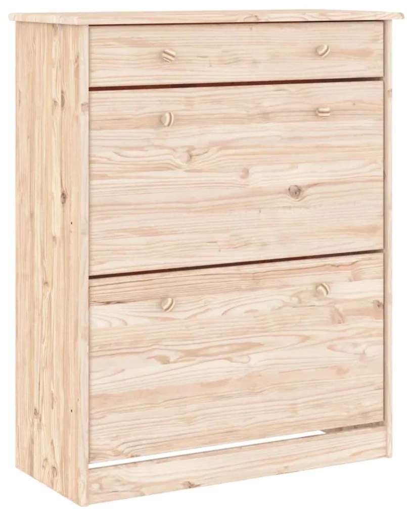 Botník ALTA 77 x 35 x 96 cm masivní borové dřevo - Default Title