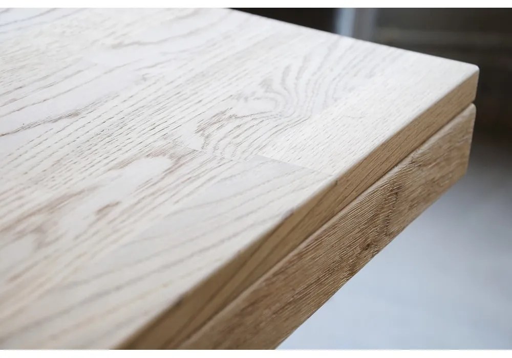 Jídelní stůl z broušeného dubového dřeva Rowico Brooklyn, 220 x 95 cm
