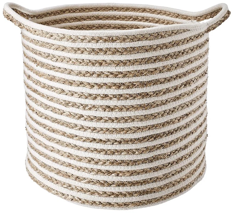 COTTON BRAID Úložný koš pruhovaný velký