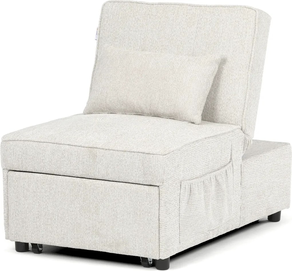 Autronic Rozkládací čalouněné křeslo ASB-C3210 Barva potahu: Zelená