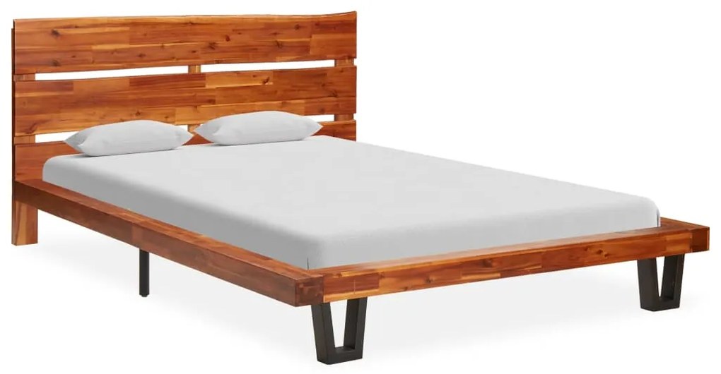 325284 vidaXL Rám postele s živou hranou masivní akáciové dřevo 120 cm