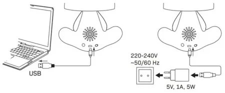 LED Stmívatelná dětská dotyková lampička FANCY LED/2,5W/3,7V černá/červená