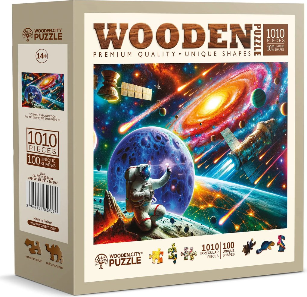 Wooden city dřevěné puzzle objevování vesmíru 1010 dílků
