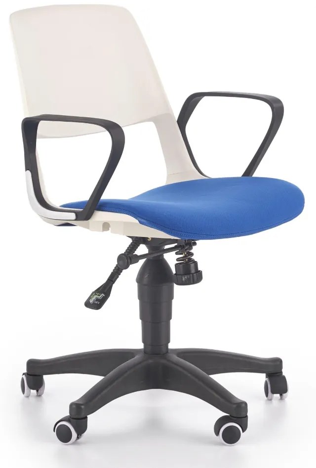 MAXMAX Dětská otočná židle JUMBO bílomodrá