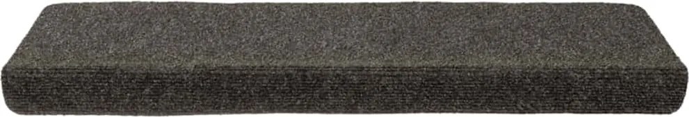 Schodové rohože samolepicí 10 ks 65 x 21 x 4 cm antracitové s obdélníkovým okrajem 149733