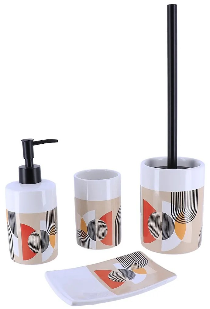 Dávkovač mýdla Trendy, kombinace barev/s černými prvky, 320 ml