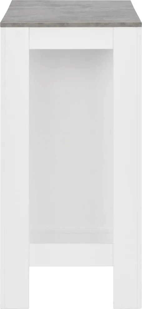 Barový stůl s regálem bílý 110 x 50 x 103 cm 280214