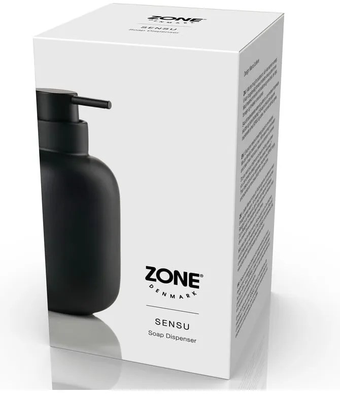 Černý kameninový dávkovač mýdla 300 ml Sensu – Zone