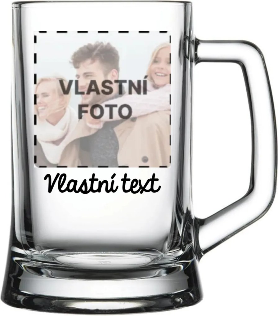 Personalizovaná pivní sklenice s fotografií