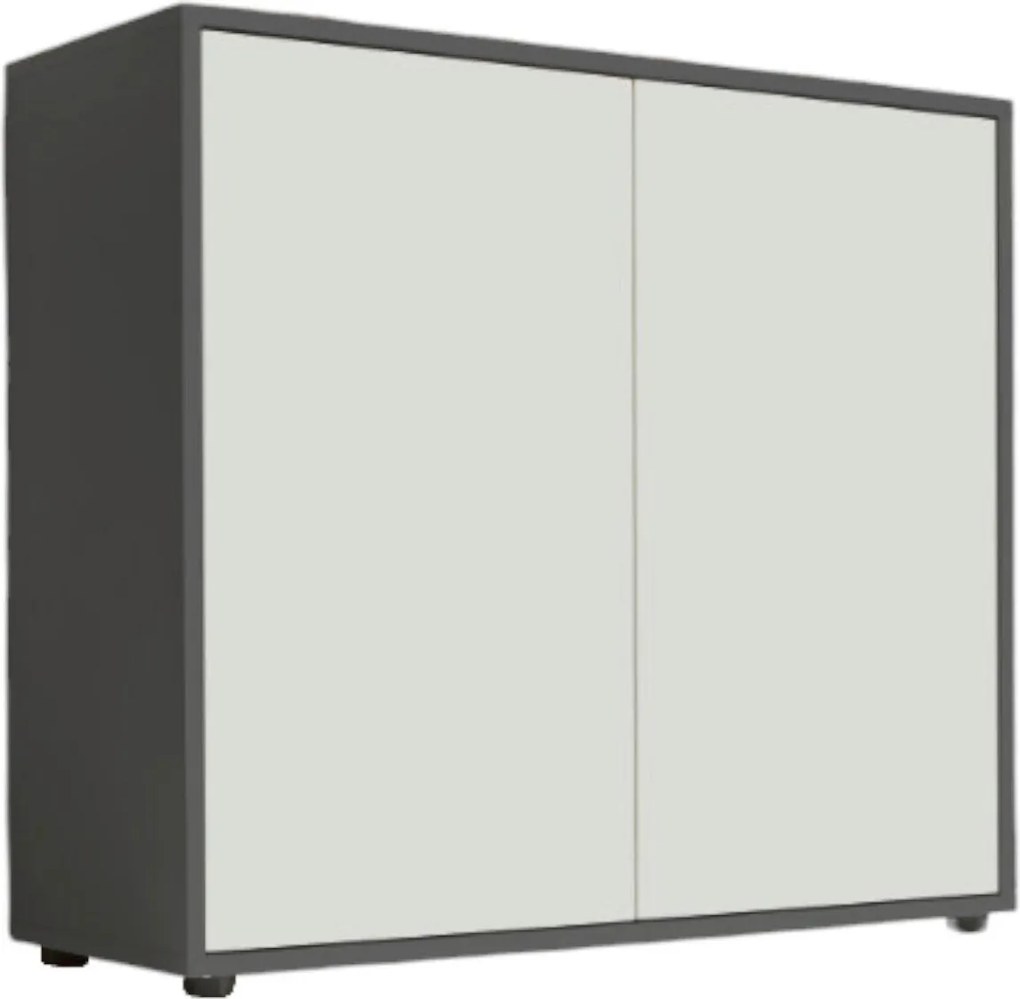 XXXLutz KOMODA, antracitová, bílá, 79/73/33 cm MID.YOU - Široké komody - 001067000506