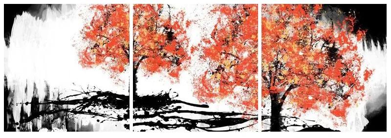 Abstraktní obraz - podzim (90x30 cm), 40 dalších rozměrů