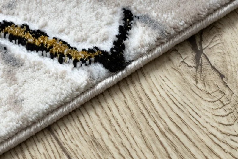 Dywany Łuszczów, Kusový koberec Gloss 529A 53 3D mramor ivory/beige, 180x270, béžová, kancelář