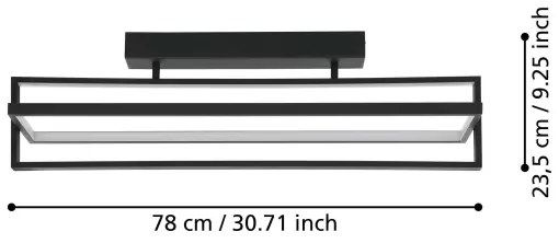 Eglo 900465 - LED Stmívatelné stropní svítidlo SIBERIA LED/34W/230V + DO