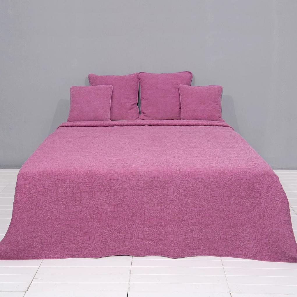 Růžový vintage přehoz na dvoulůžkové postele Quilt 181 - 230*260 cm