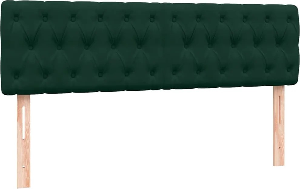 Box spring postel s matrací tmavě zelená 160x220 cm samet 3316554
