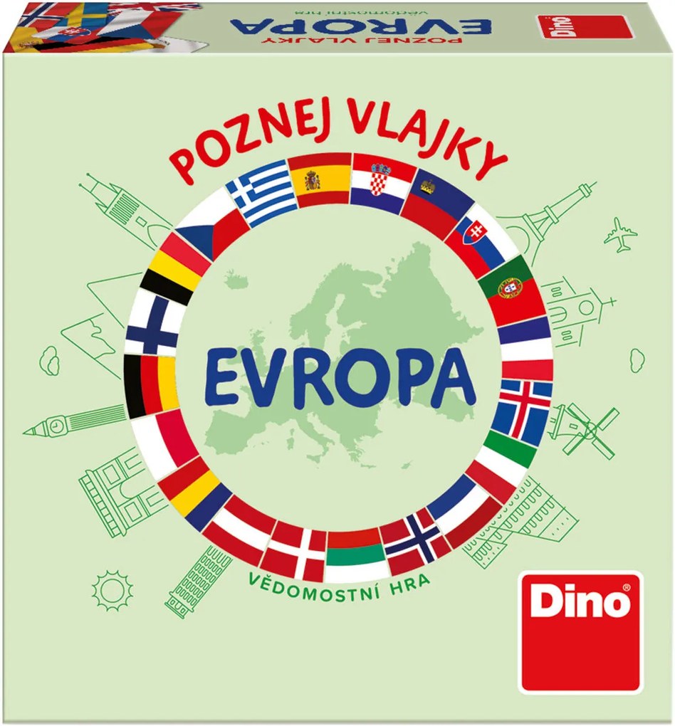 DINO Hra Poznej vlajky Evropa karetní *SPOLEČENSKÉ HRY* dn622616