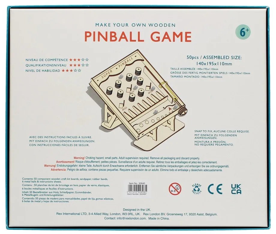 Kreativní sada DIY Pinball – Rex London