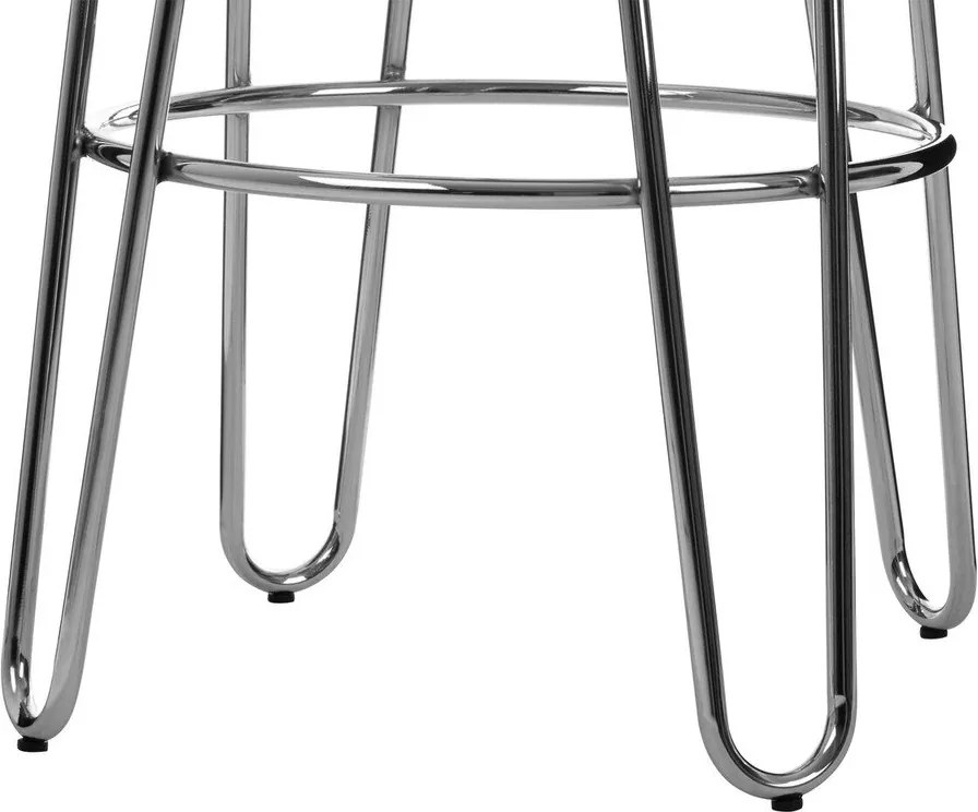 Barová stolička z jilmového dřeva ve stříbrné barvě/v přírodní barvě (výška sedáku 75 cm) District – Premier Housewares