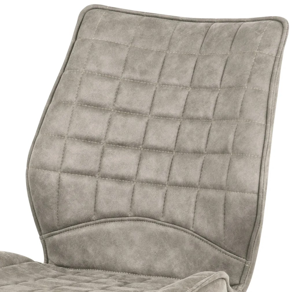 AUTRONIC Jídelní židle, lanýžová látka vintage, kov černý mat HC-444 LAN3