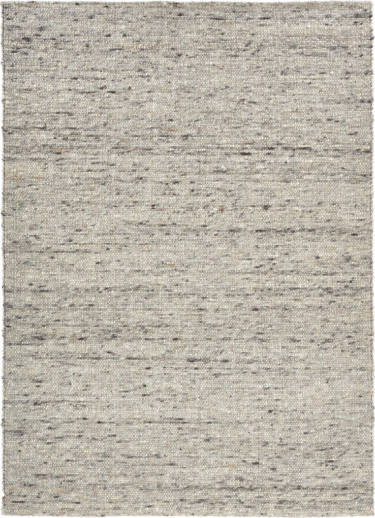 XXXLutz RUČNĚ TKANÝ KOBEREC, 60/110 cm, šedá, černá Linea Natura - Vlněné koberce - 003166013652