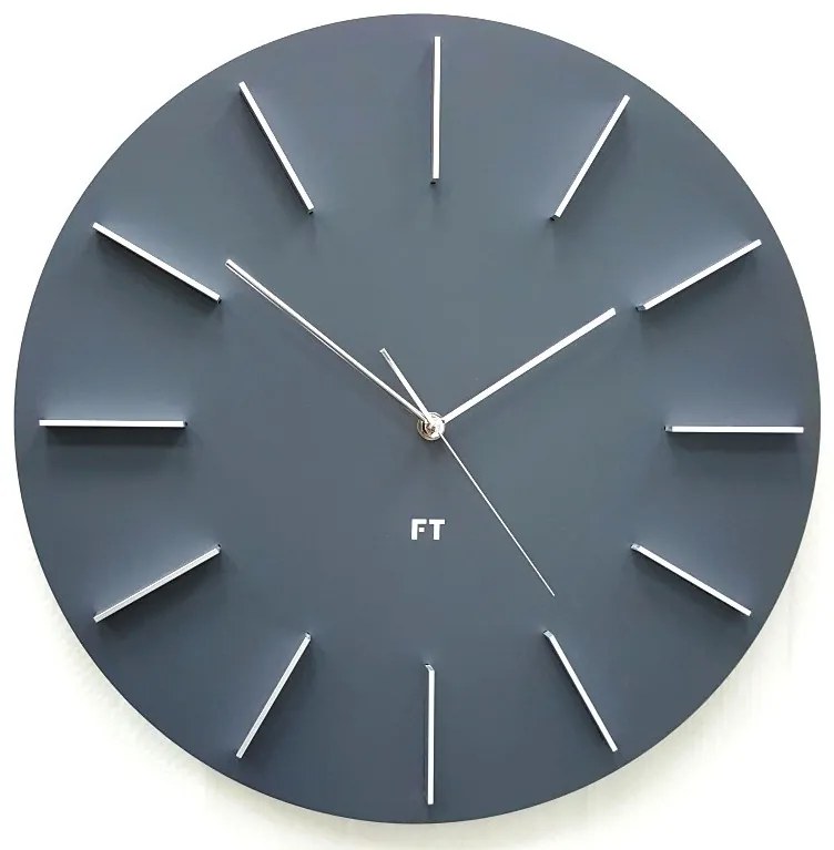 Future Time Future Time FT2010GY Round grey 40cm nástěnné hodiny