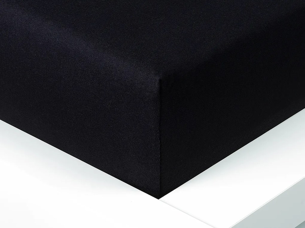 XPOSE® Jersey prostěradlo Exclusive - černé 120x200 cm