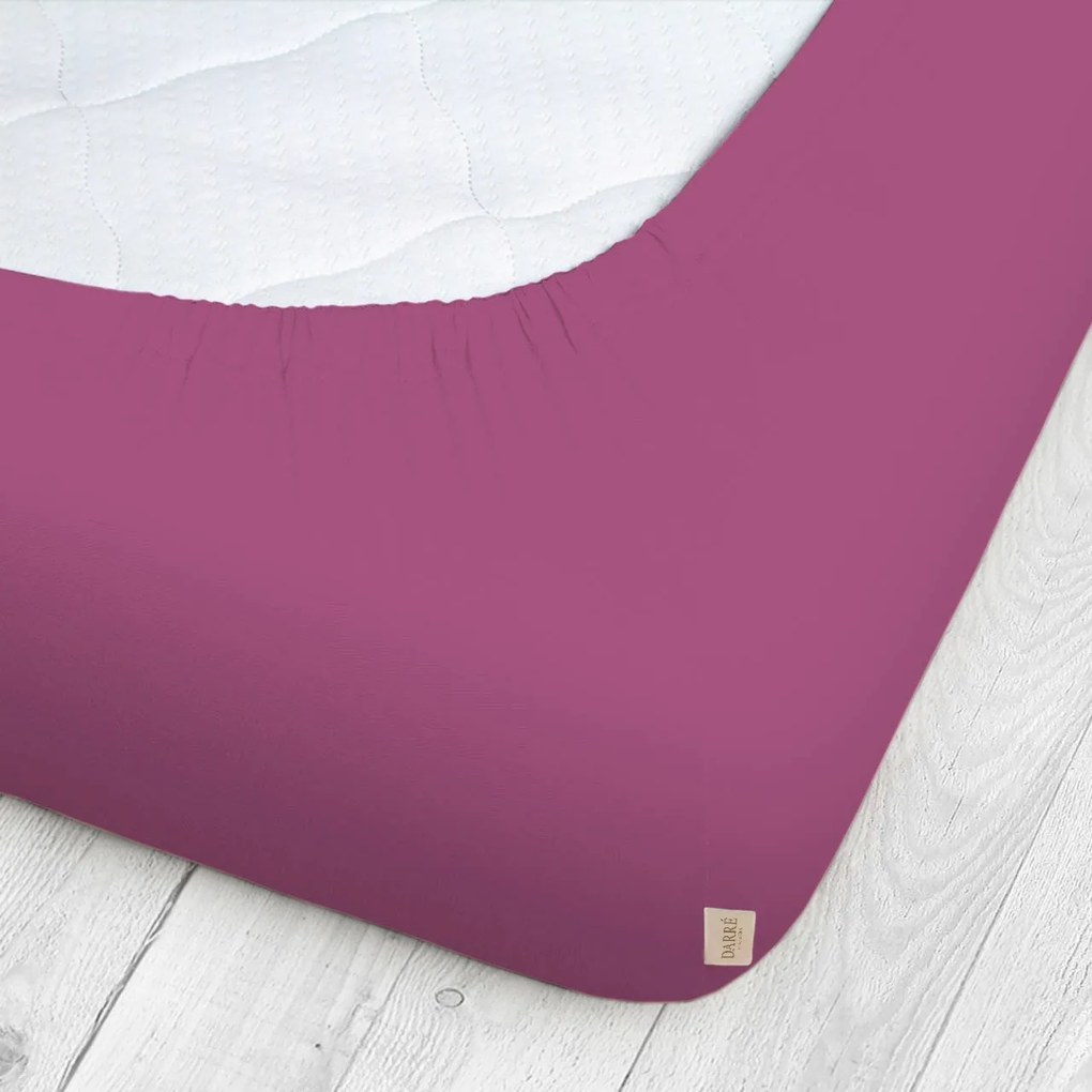 Jersey prostěradlo tmavě fialkové na výšku matrace do 20 cm Velikost: 140 x 220