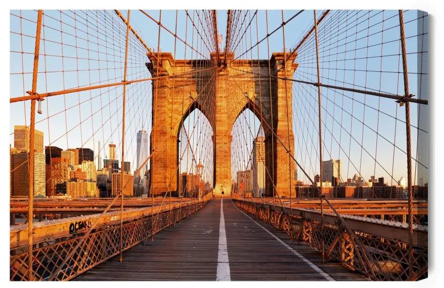 Obraz Brooklynský Most, New York Nedostatek Nedostatek Přírodní plátno 30x20