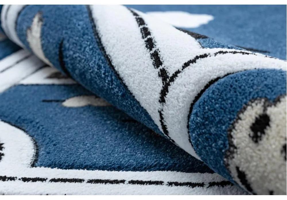 Dětský kusový koberec Cesty ve městě modrý 280x370cm