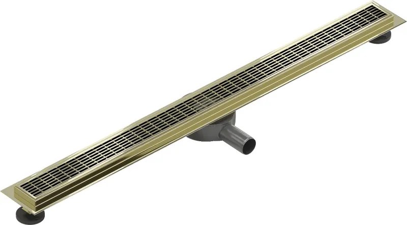 Mexen Flat 360° M33 otočný lineární odtok 80 cm, zlatý - 1533080-40