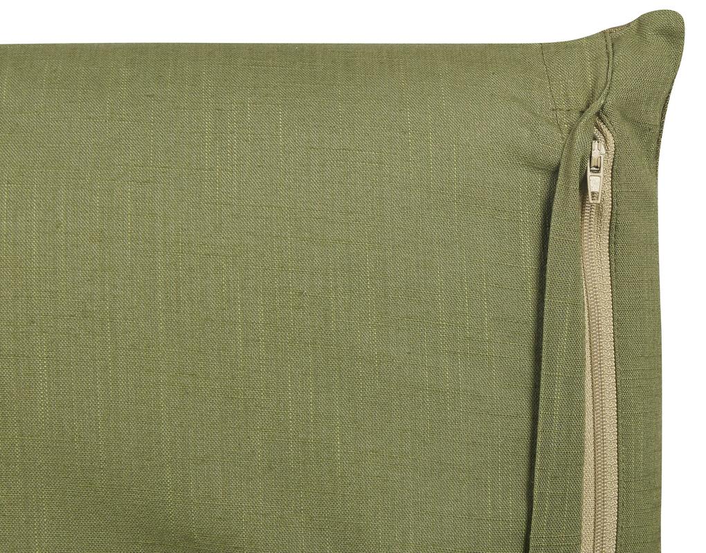 Sada 2 lanových polštářů 45 x 45 cm zelené SAGINA Beliani